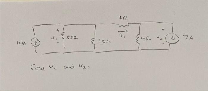 Solved Find v1 and v2 : | Chegg.com