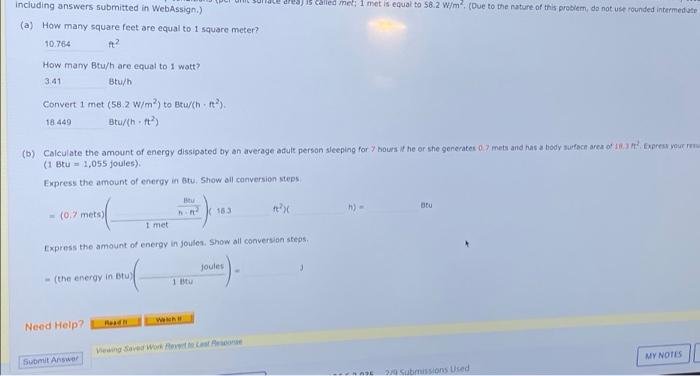 Solved including answers submitted in WebAssign.) Pes) is | Chegg.com