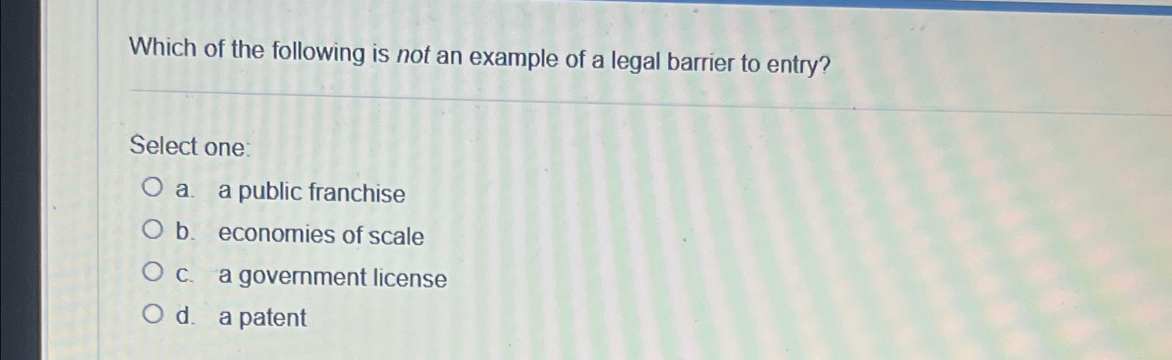Solved Which of the following is not an example of a legal | Chegg.com