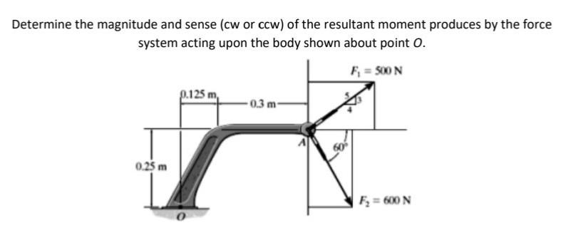 Solved Determine the magnitude and sense (cw or ccw) of the | Chegg.com
