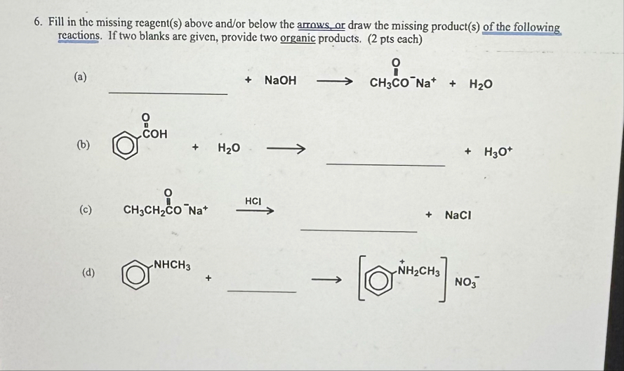 Solved Fill in the missing reagent(s) ﻿above and/or below | Chegg.com