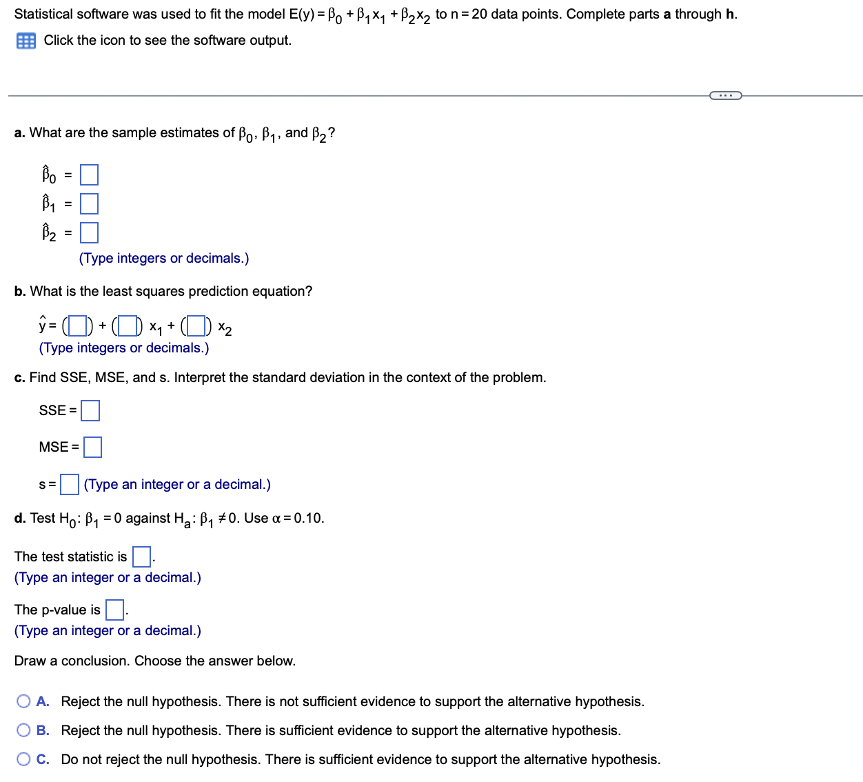 Solved The p-value is(Type an integer or a decimal.)Draw a | Chegg.com