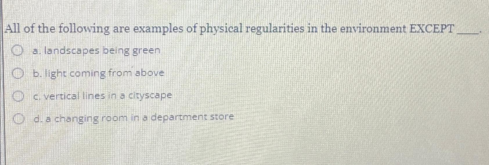 Solved All of the following are examples of physical | Chegg.com