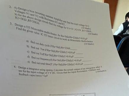 Solved b) For the boove desicin Vionain (10 Marks) c) find | Chegg.com