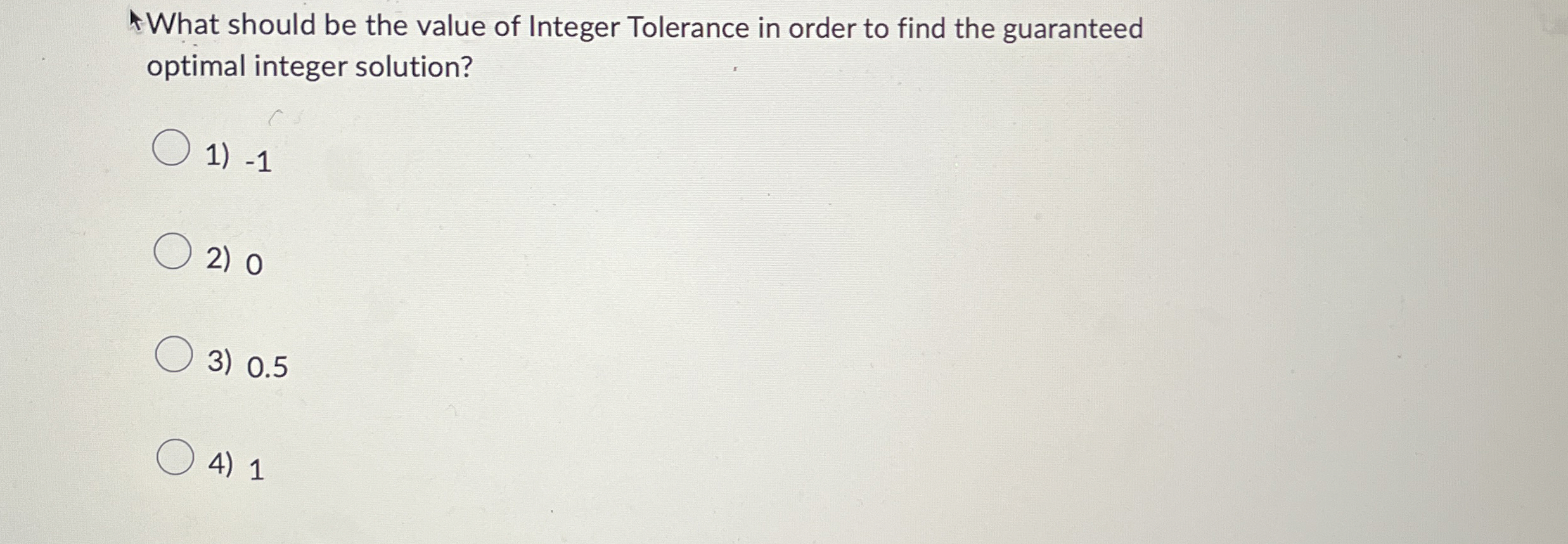 Solved What should be the value of Integer Tolerance in | Chegg.com