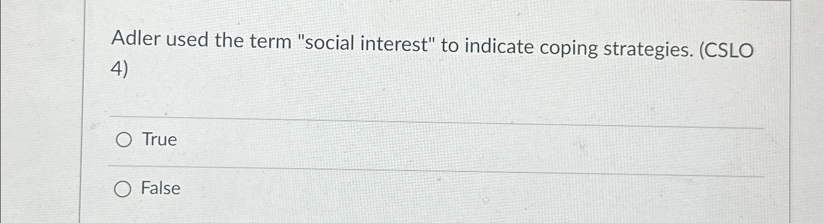 Solved Adler used the term "social interest" to indicate | Chegg.com