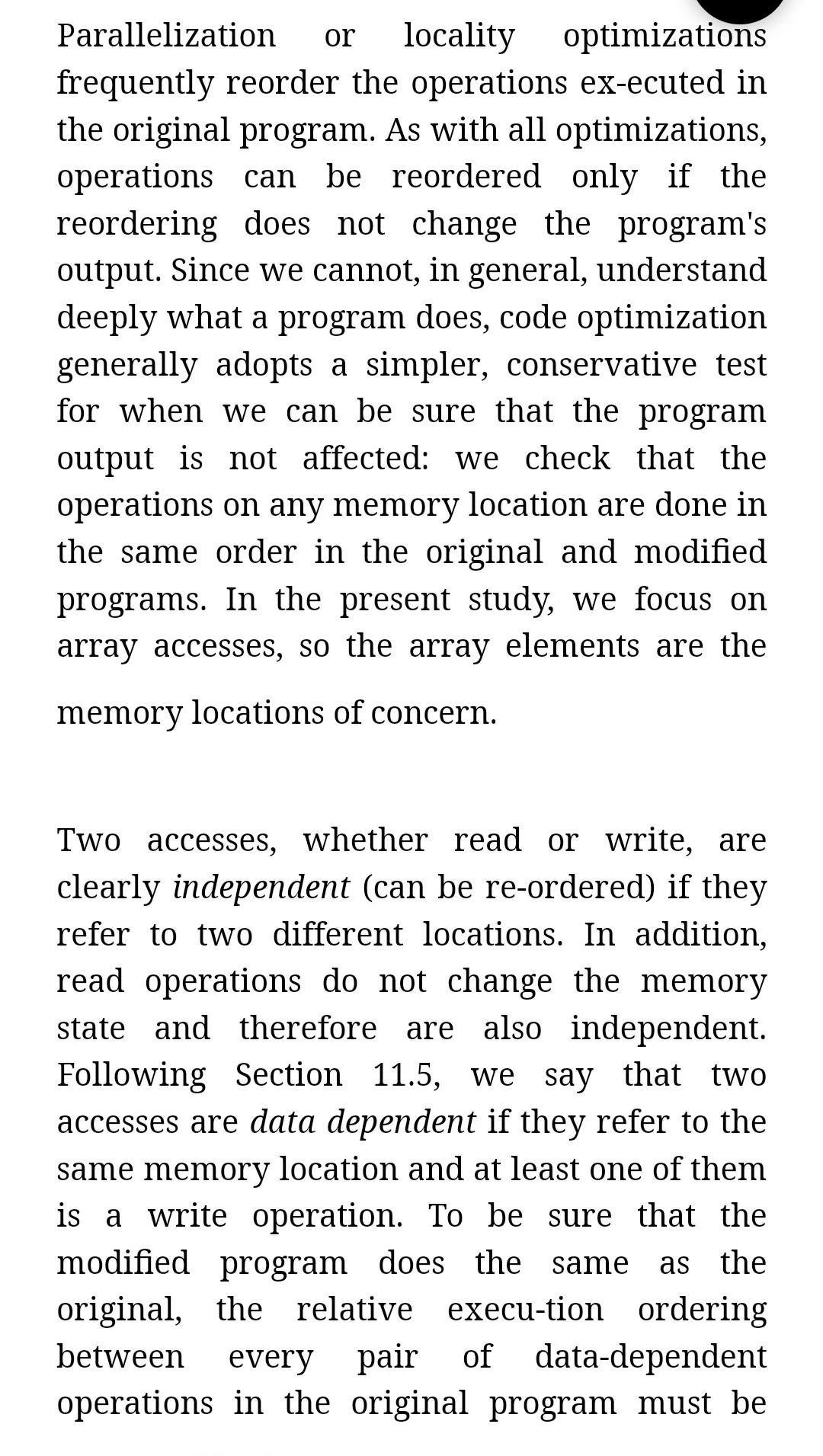 Solved Parallelization or locality optimizations frequently | Chegg.com