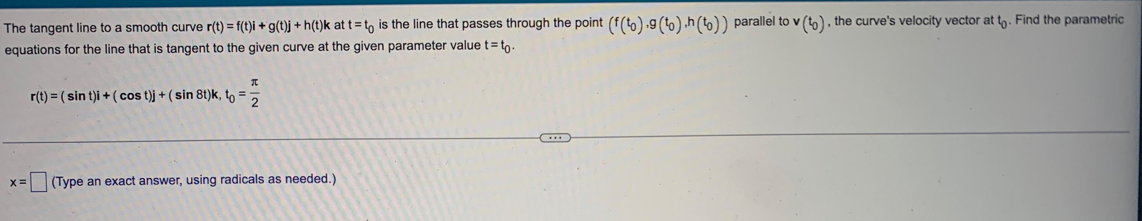 Solved The tangent line to a smooth curve | Chegg.com