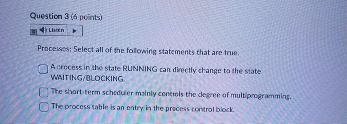 Solved Operating System Structures: Select all of the | Chegg.com