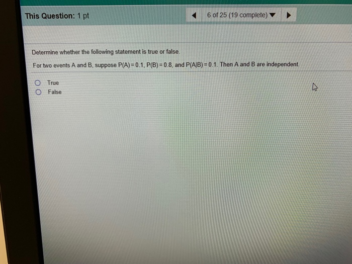 Solved 6 of 25 (19 complete) This Question: 1 pt Determine | Chegg.com