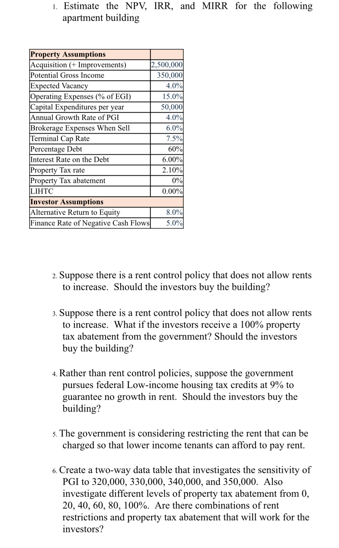 Estimate the NPV, ﻿IRR, and MIRR for the following | Chegg.com