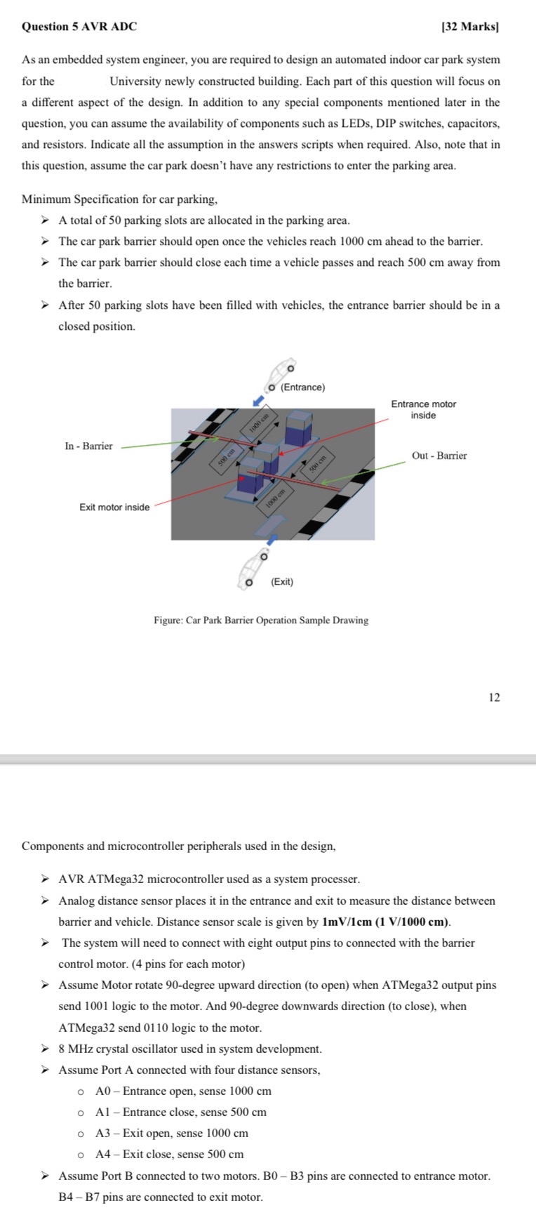 Solved Write a C/assembly code to read the analog port, | Chegg.com