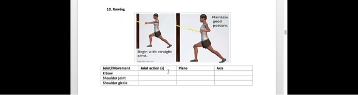 Solved 3. Push up Joint action Plane Axis Joint/Movement | Chegg.com