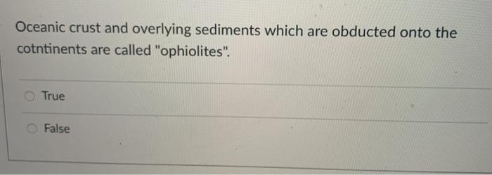 Solved Oceanic crust and overlying sediments which are | Chegg.com