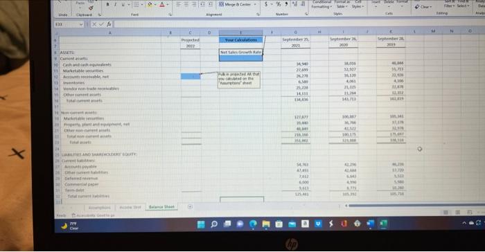 please show formulas in excel for finishing the | Chegg.com