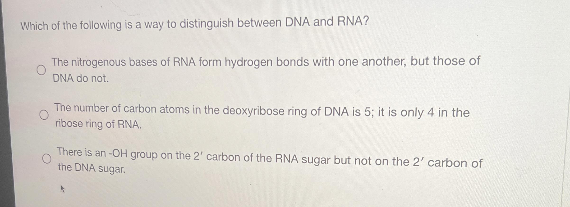 Solved Which of the following is a way to distinguish | Chegg.com