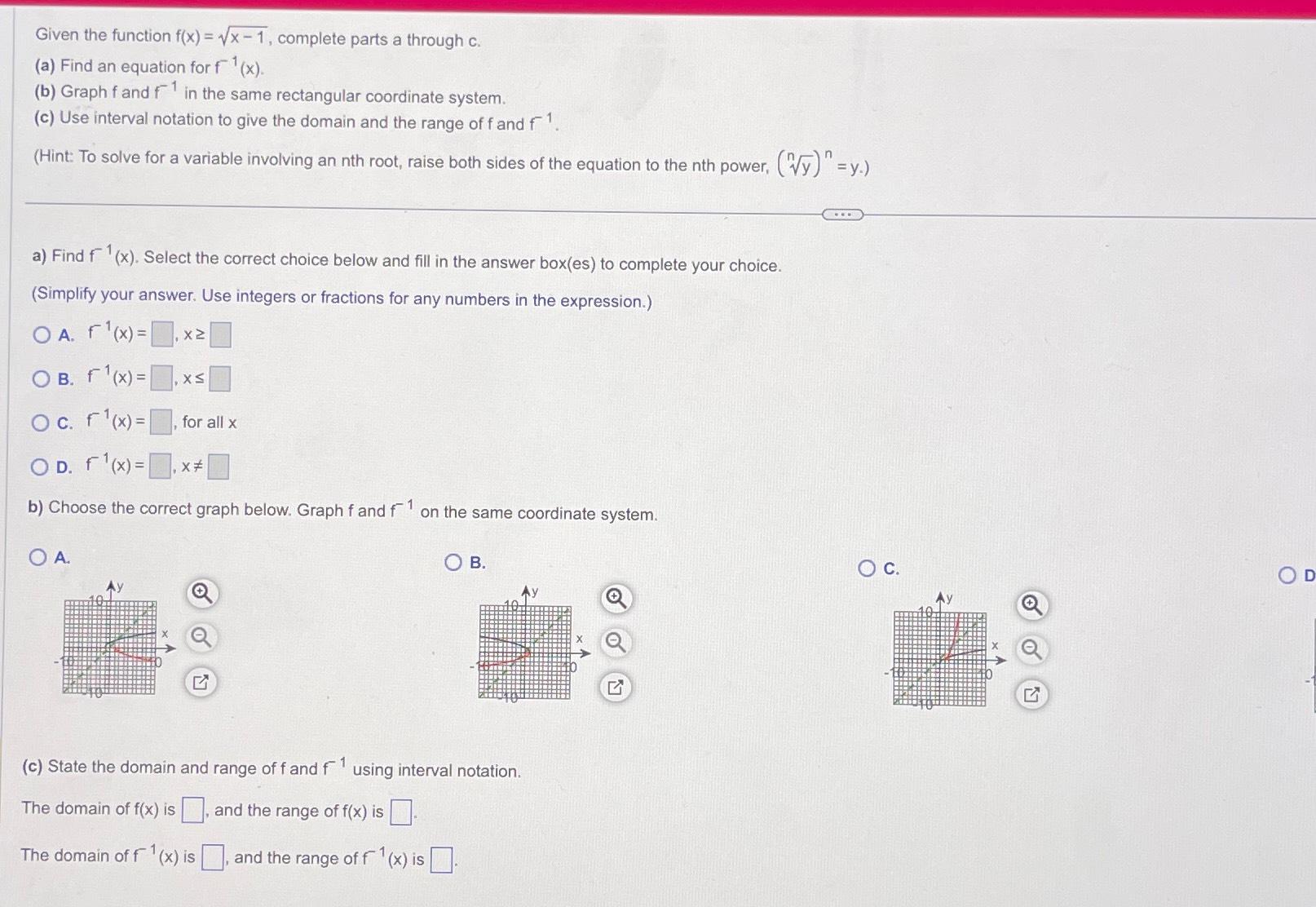 Solved Given the function f(x)=x-12, ﻿complete parts a | Chegg.com
