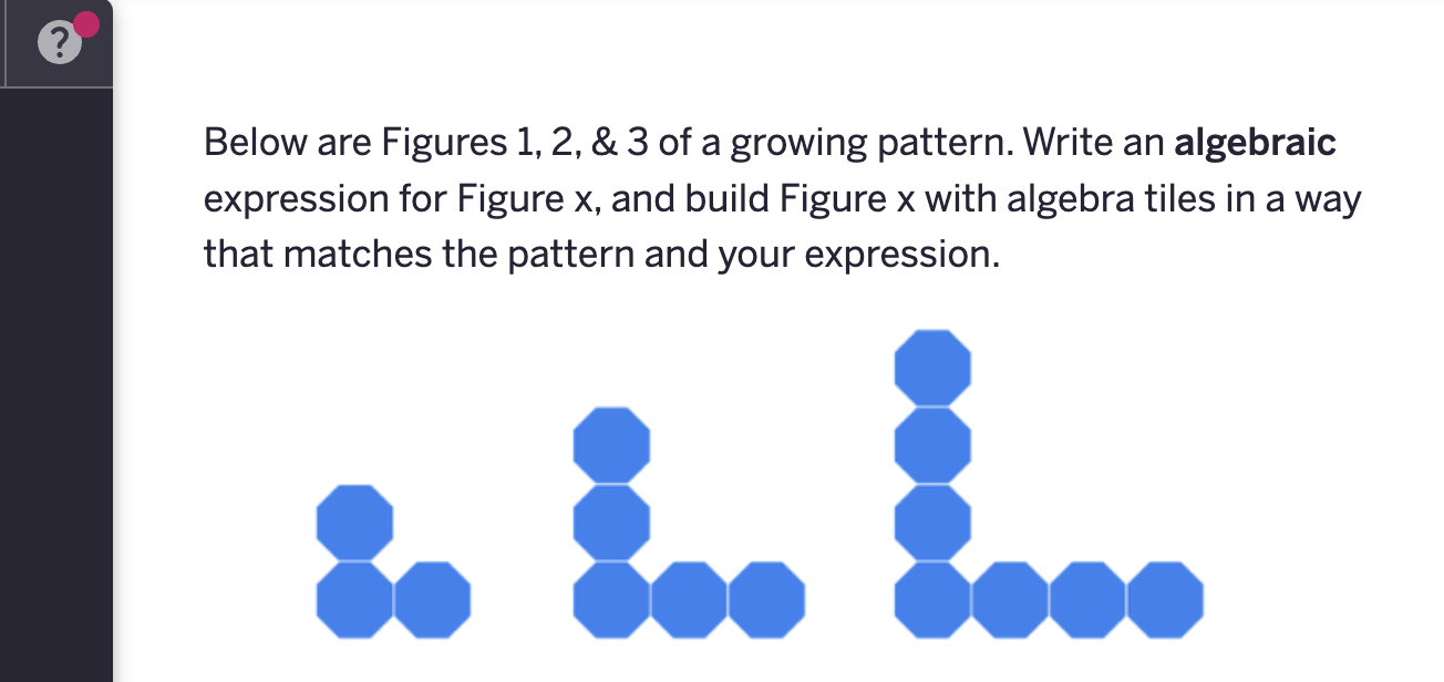 Below are Figures 1, 2, \& 3 ﻿of a growing pattern. | Chegg.com