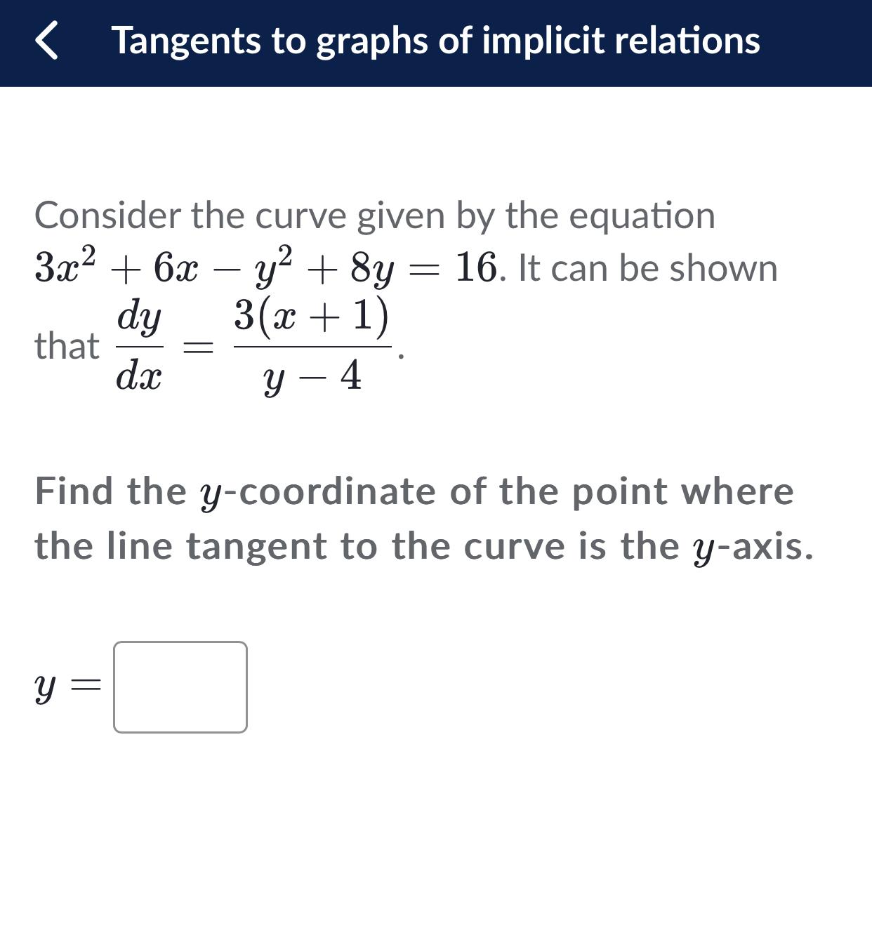 Solved Tangents to graphs of implicit relationsConsider the | Chegg.com