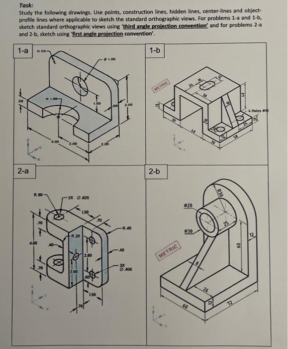 Solved Task: Study the following drawings. Use points, | Chegg.com