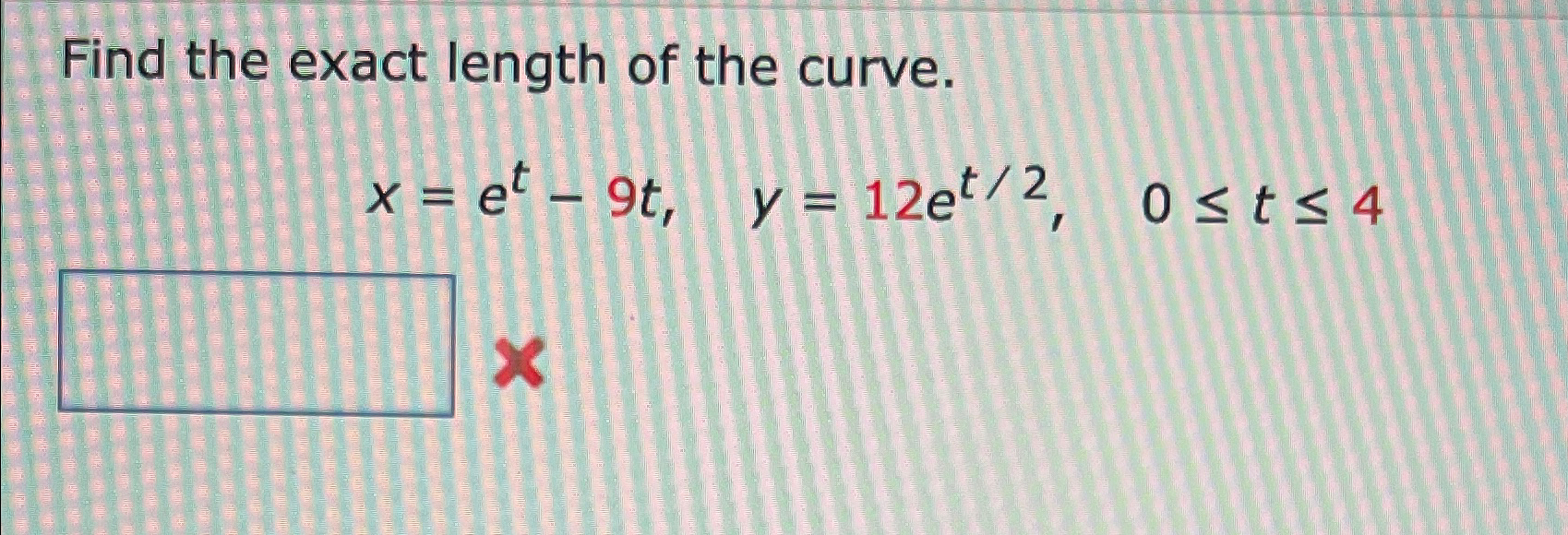 Solved Find the exact length of the | Chegg.com