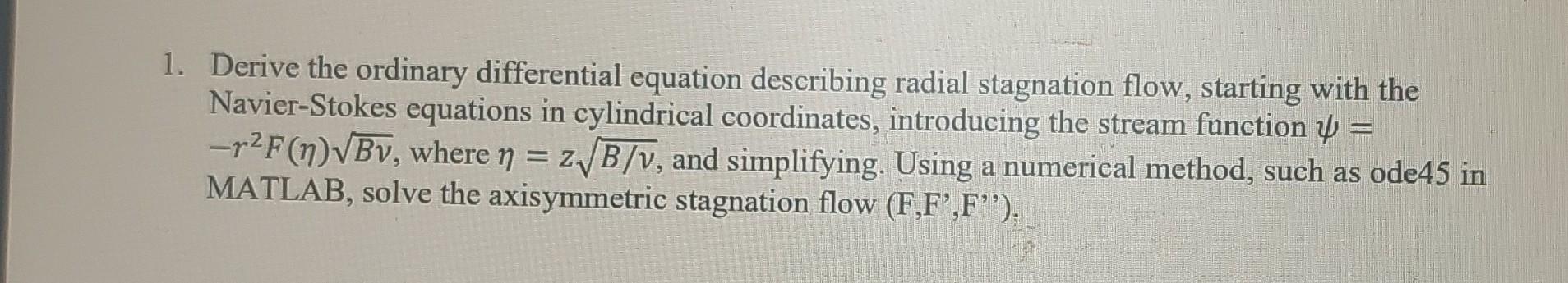 Solved Derive the ordinary differential equation describing | Chegg.com