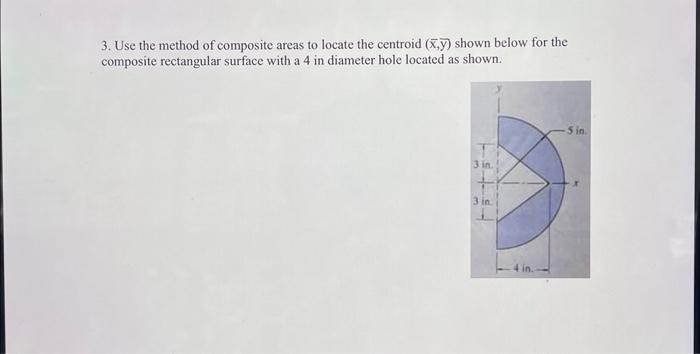 3. Use the method of composite areas to locate the | Chegg.com