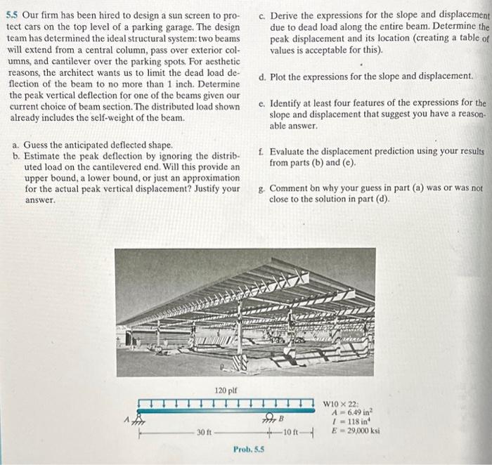 Solved 5.5 Our firm has been hired to design a sun screen to | Chegg.com