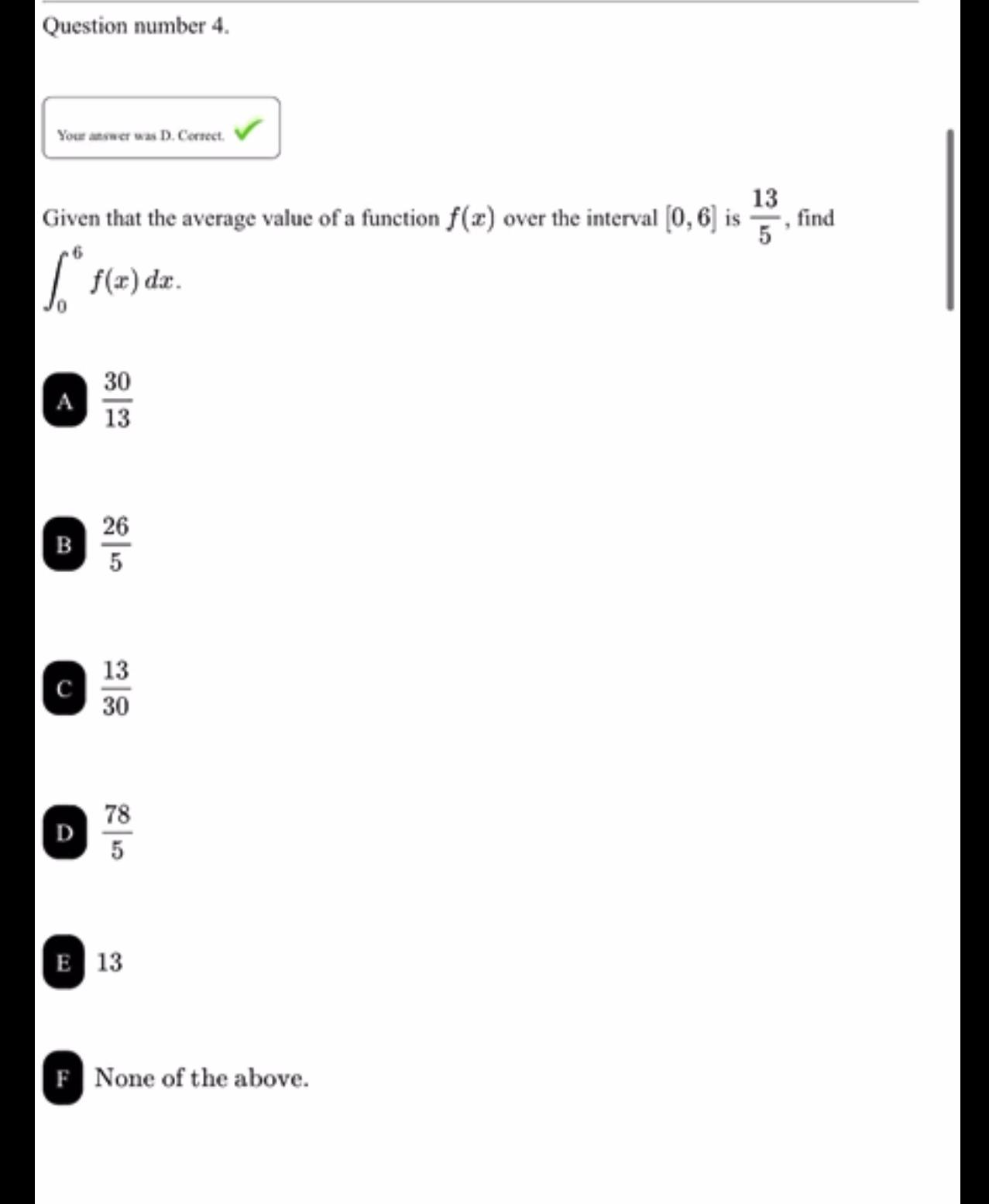 Solved Question Number 4 Your Answer Was D ï Correct Given Chegg
