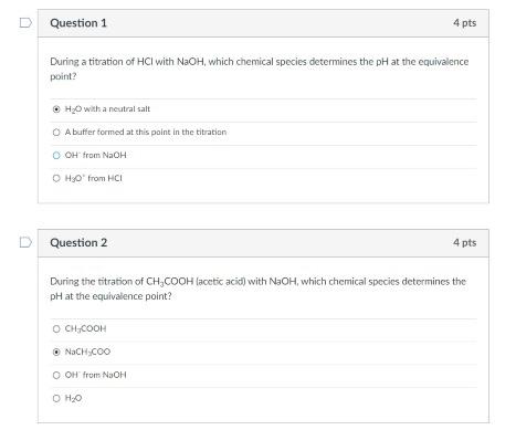 Solved During a titration of HCl with NaOH, which chemical | Chegg.com
