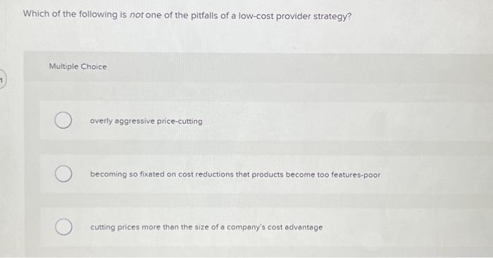 Solved Which of the following is not one of the pitfalls of | Chegg.com