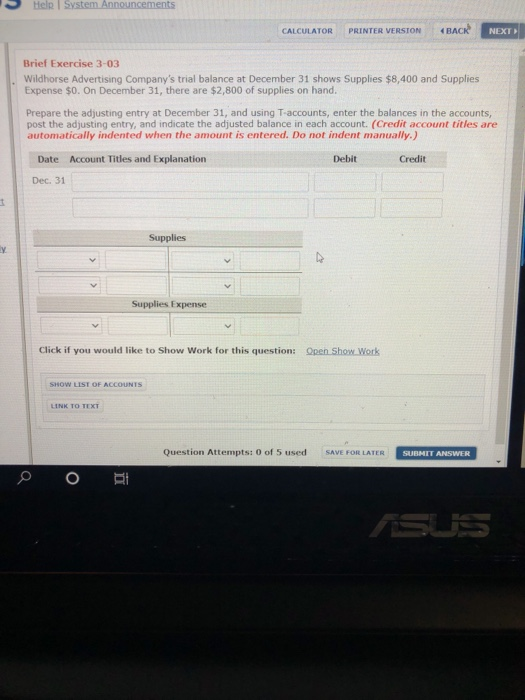 Solved Help System Announcements CALCULATOR PRINTER VERSION | Chegg.com