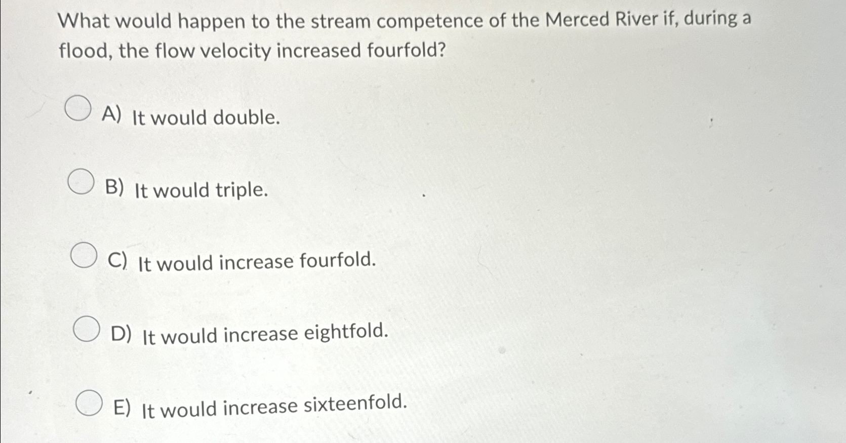 Solved What would happen to the stream competence of the | Chegg.com