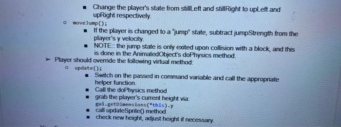 Solved I am trying to write a player class that implements | Chegg.com