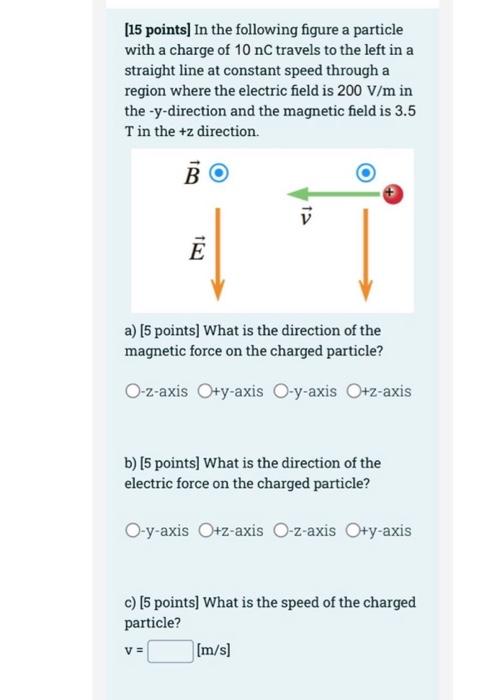 Solved [15 points] In the following figure a particle with a | Chegg.com