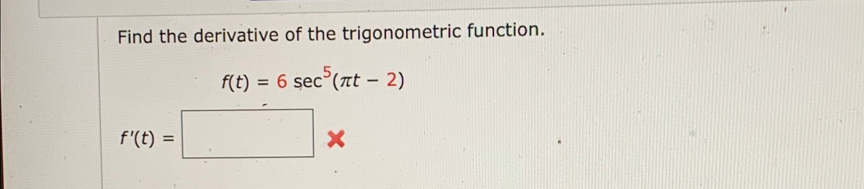 Solved Find the derivative of the trigonometric | Chegg.com