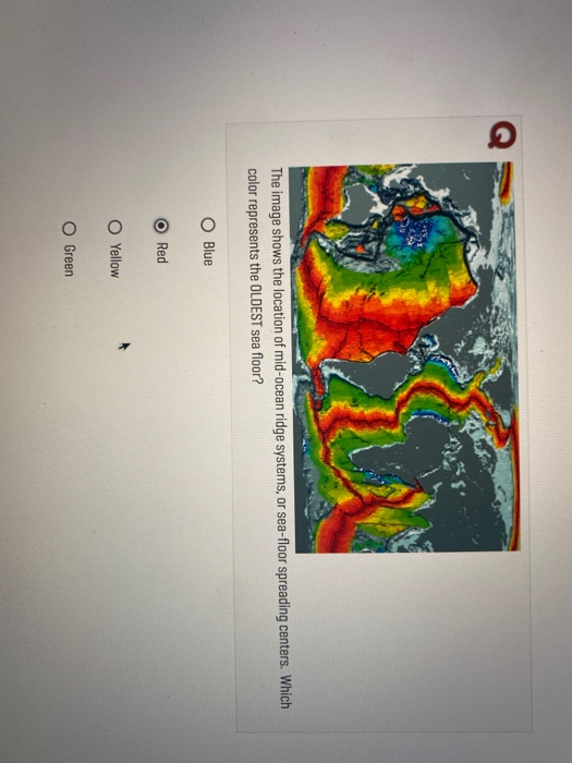 Solved The image shows the location of mid-ocean ridge | Chegg.com