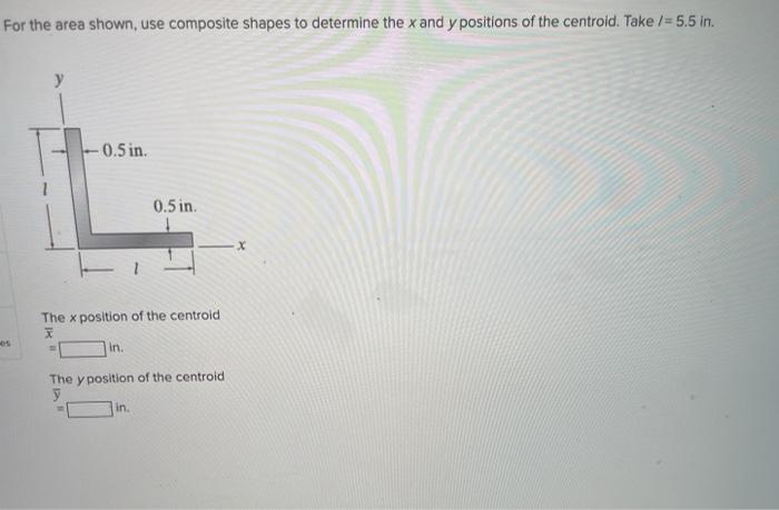 Solved For the area shown, use composite shapes to determine | Chegg.com