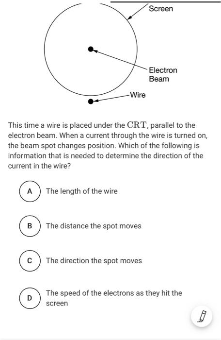 Solved CRT Screen N Electron Beam -Bar Magnet S The compass | Chegg.com
