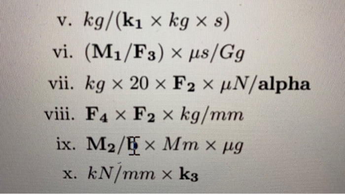 Solved represent the units below in the correct SI form | Chegg.com