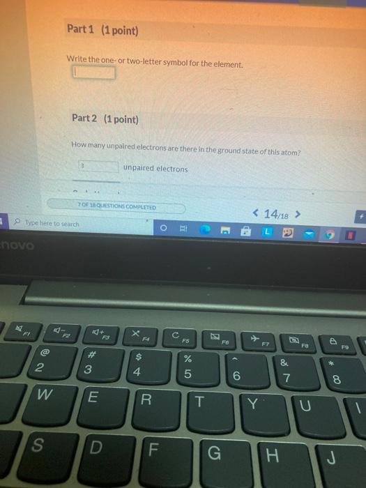 Solved 14 Question (2 points) Consider the atom whose | Chegg.com Solved 14 Question (2 points) Consider the atom whose | Chegg.com