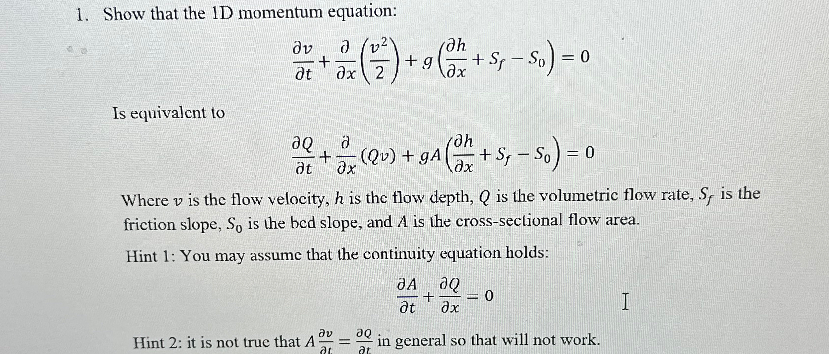 Solved Show that the 1D momentum | Chegg.com