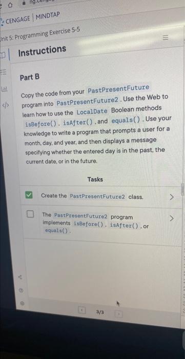 Solved Write an application called PastPresentFuture that | Chegg.com