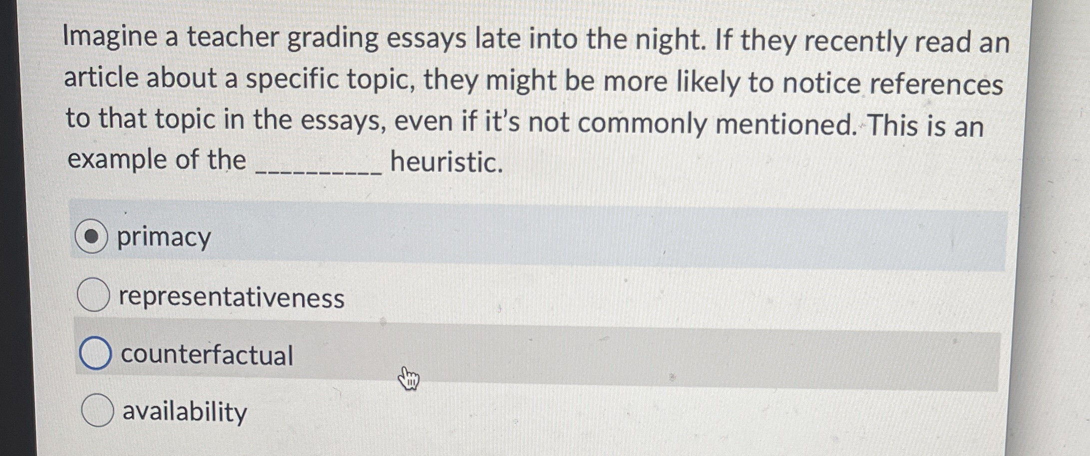 Solved Imagine a teacher grading essays late into the night. | Chegg.com