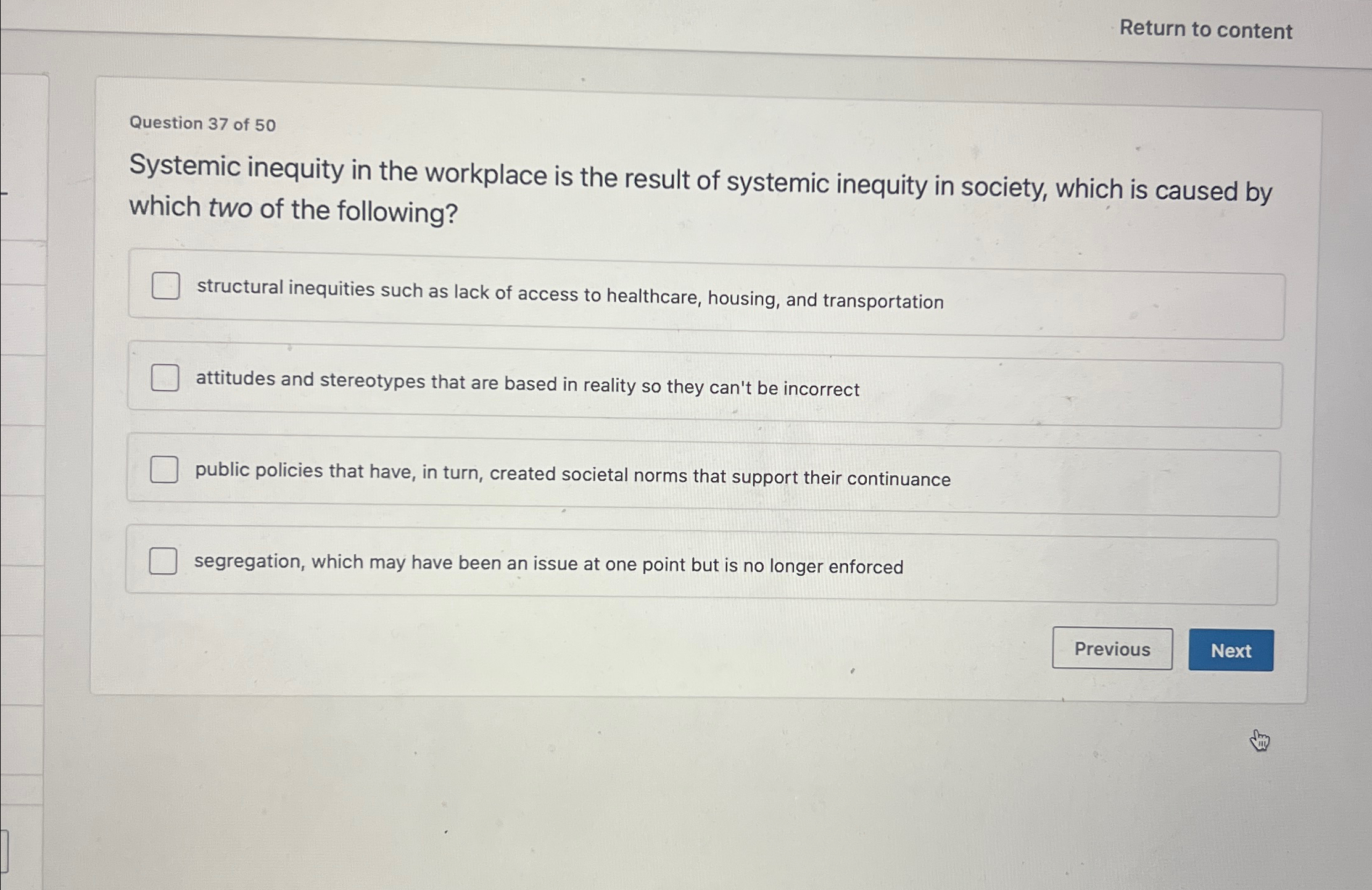 Solved Return to content Question 37 ﻿of 50 ﻿Systemic | Chegg.com