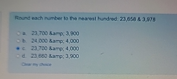 Solved Round each number to the nearest hundred: | Chegg.com