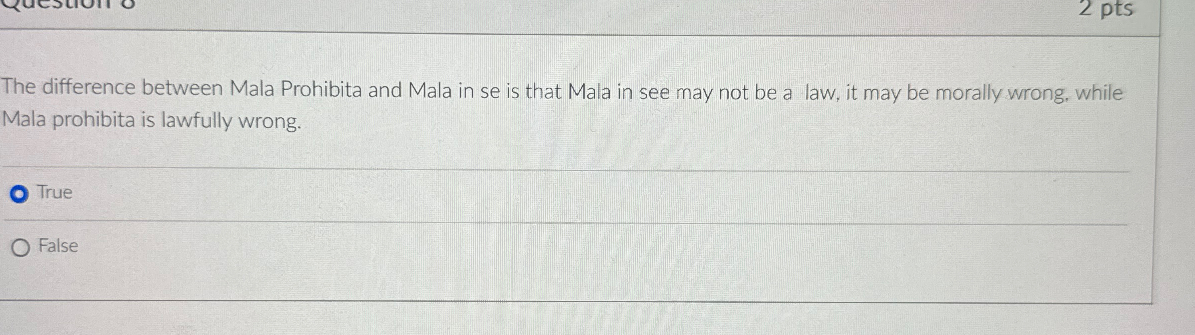 Solved The difference between Mala Prohibita and Mala in se | Chegg.com