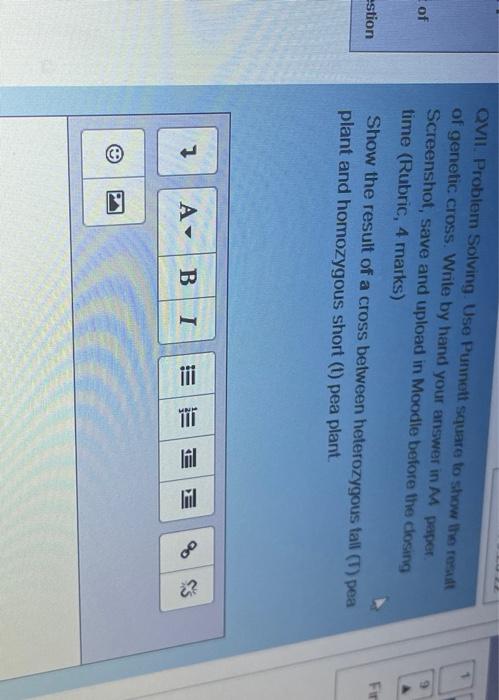Solved of QVII. Problem Solving Use Punnett square to show | Chegg.com