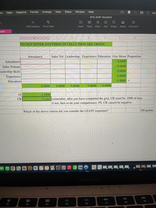 art Table Organize Format Arrange View Share Window | Chegg.com
