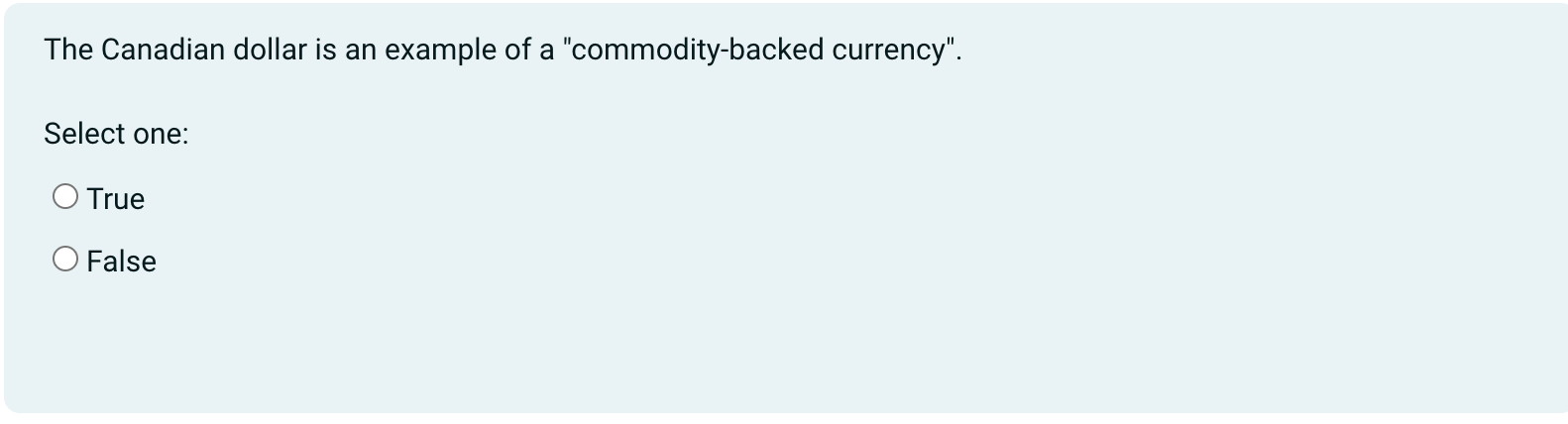 Solved The Canadian dollar is an example of a | Chegg.com